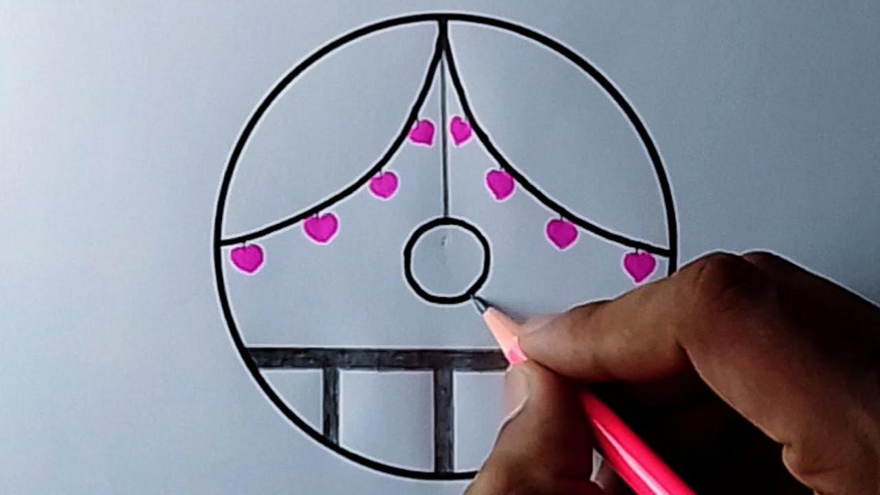 Circle Drawing - Beautiful Heart Drawing in the Circle🙂 - YouTube