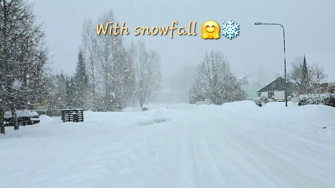 Only snowfall and crunching footsteps in the snow ️👣 ️ Winter - YouTube