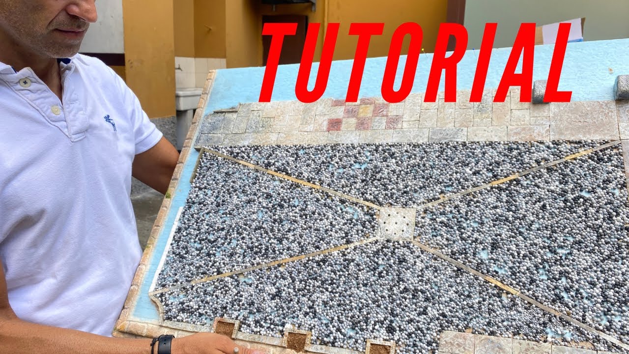 tutorial come costruire una pavimentazione effetto sassi - YouTube