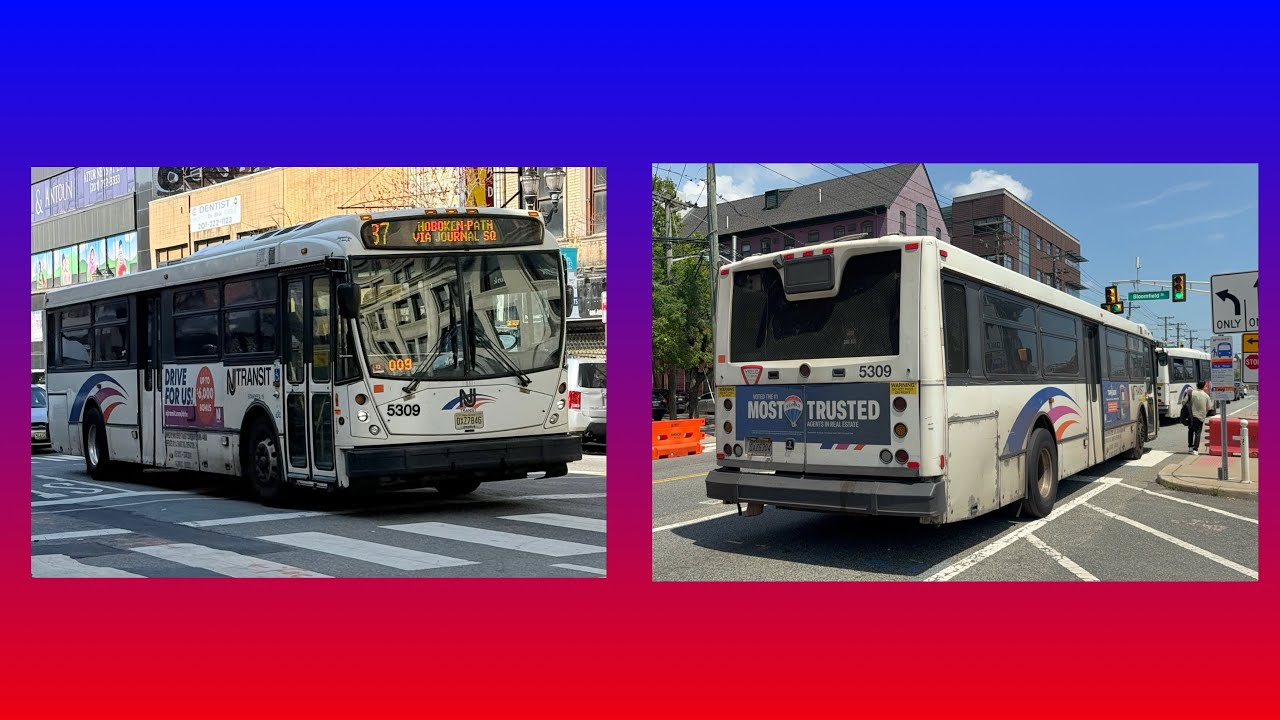 NJ Transit 87 HOBOKEN TERMINAL VIA JOURNAL SQUARE MONTICELLO ...