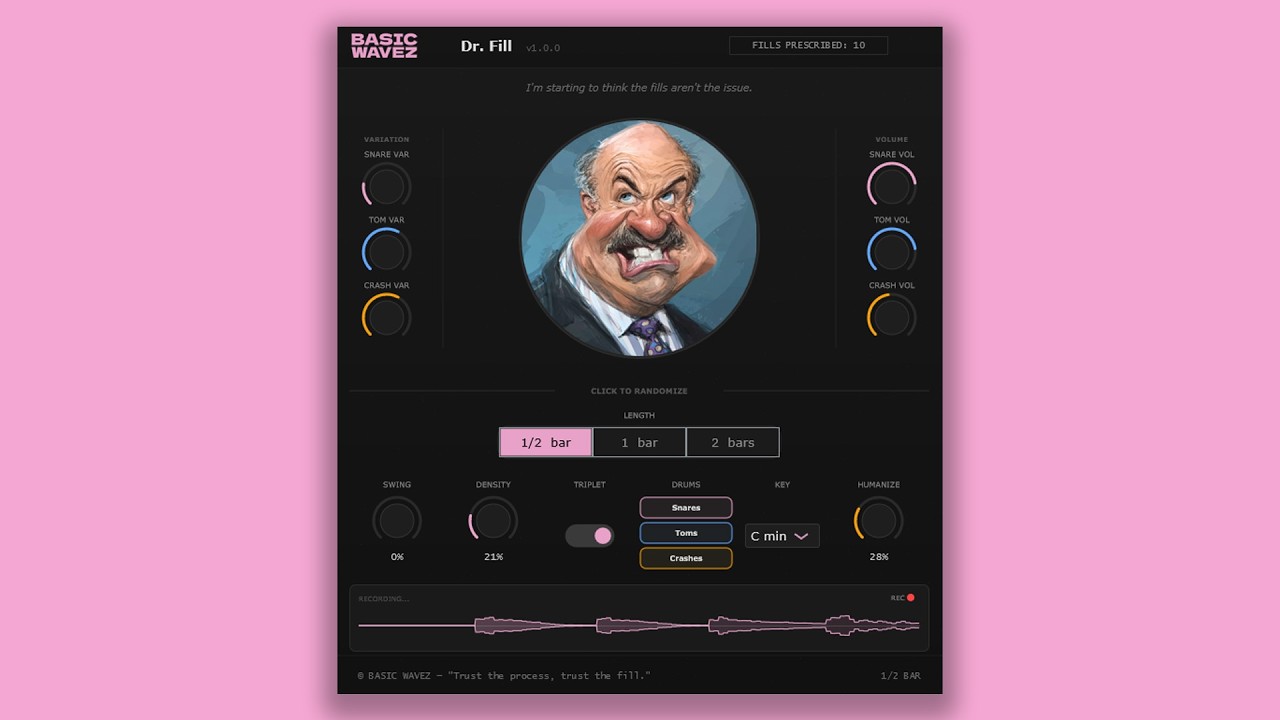 Dr. Fill - Generate Random Drum Fills In Key (VST Plugin) - YouTube