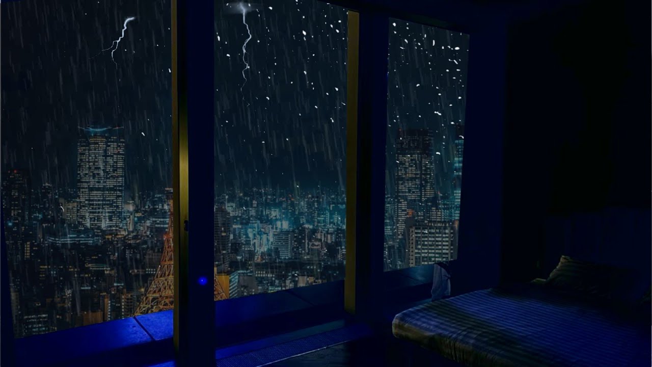 Rain And Thunderstorm Sounds For Sleeping | Thunder And Rain Sounds For ...