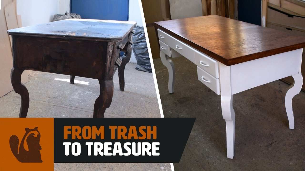DIY Woodworking Project : Restoring an old table - YouTube