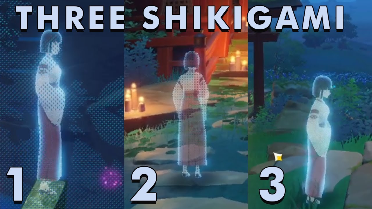 Three Shikigami at the abandoned Shrine | Genshin Impact - YouTube