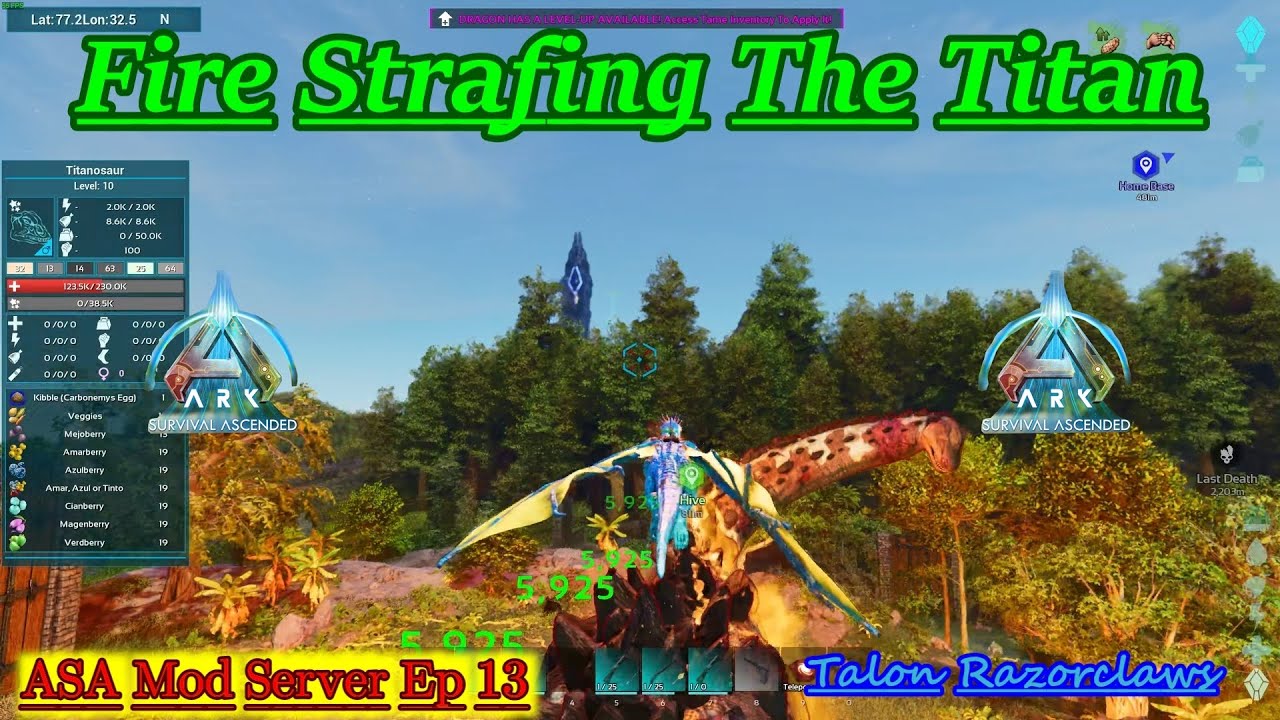 ASA Modded Server Ep 13: Fire Strafing The Titan - YouTube