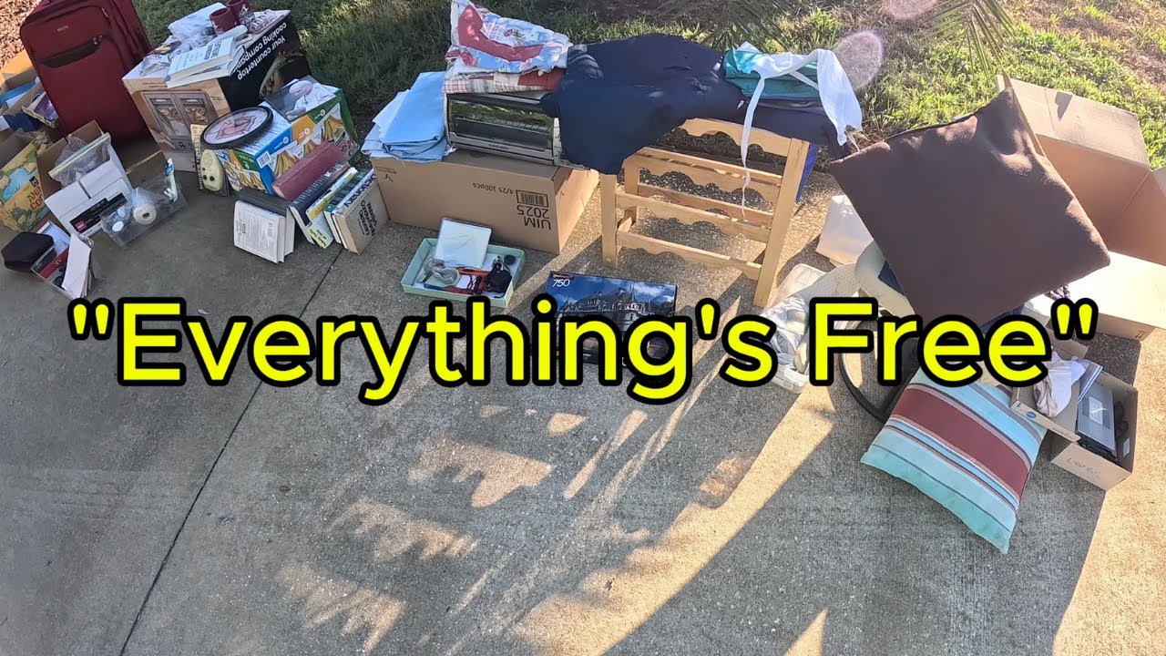 She Said EVERYTHING Is Free... Best Yard Sale Ever! - YouTube