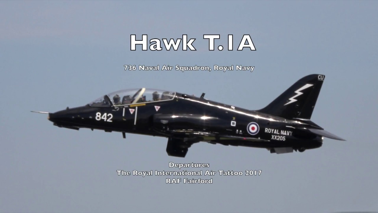 Royal Navy Hawk T1 - RIAT 2017 Departures - YouTube