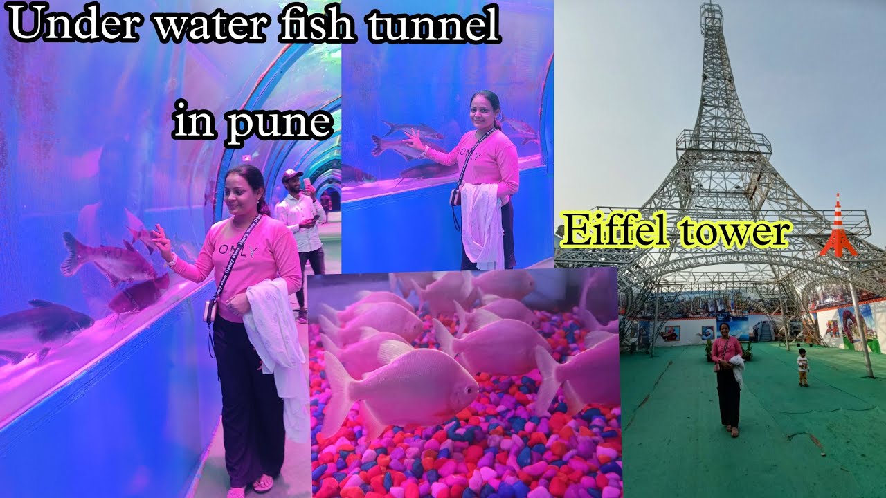 Under water fish tunnel exhibition in pimpri pune HA ground hum bhi gye ...