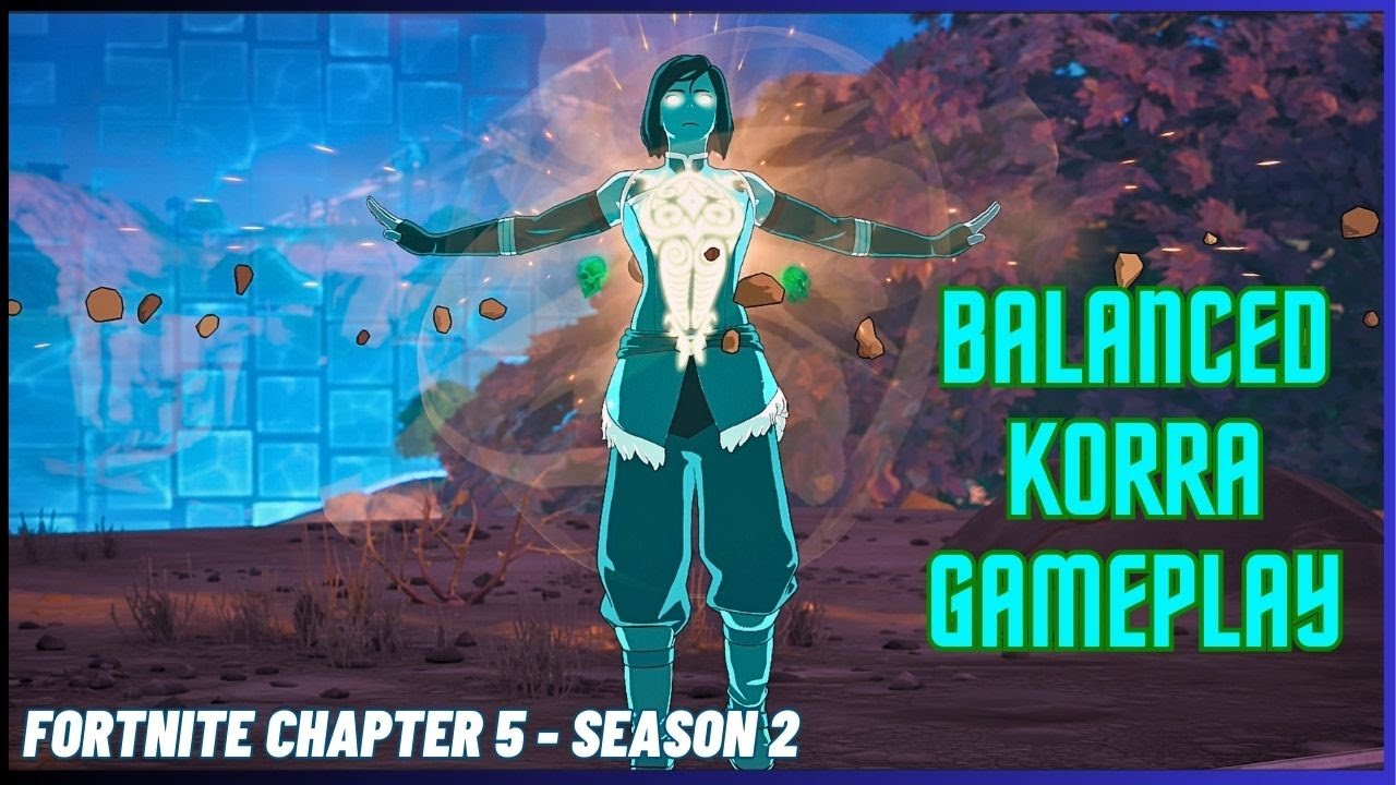 FORTNITE Chapter 5 - Season (BALANCED) KORRA Skin Gameplay. - YouTube
