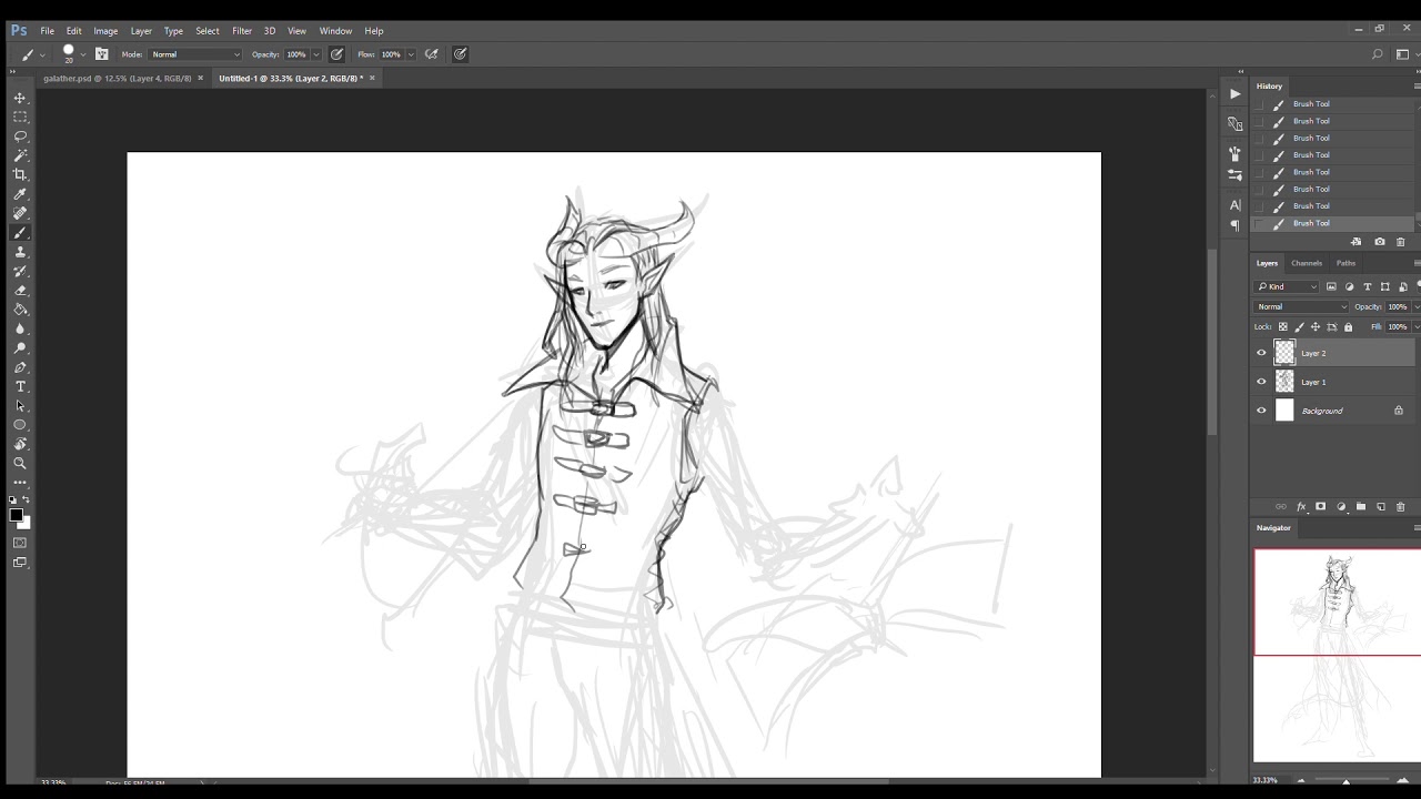 Tiefling Chronomancer - Digital Drawing Timelapse ( Part 1 ) - YouTube