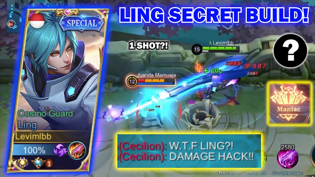 NEW LING SECRET BUILD FOR ONE SHOT ENEMIES?! | TUTORIAL LING BUILD ...