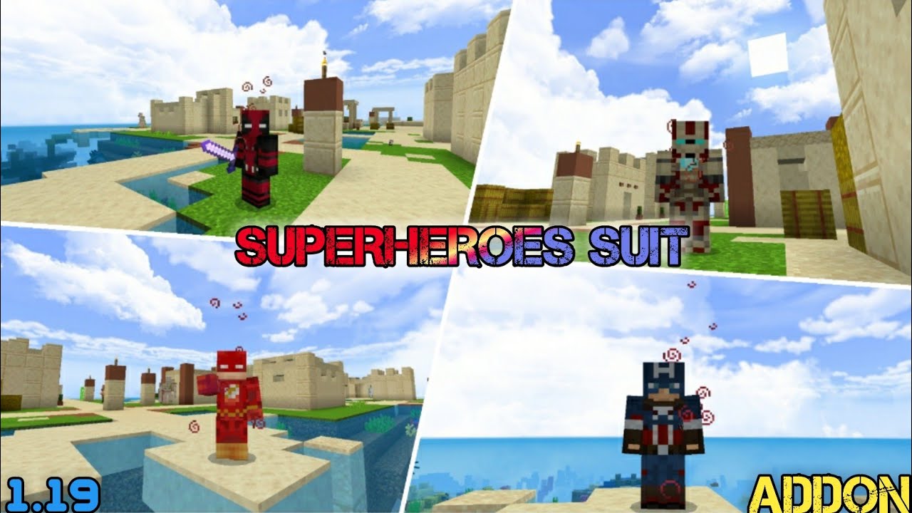 SuperHeroes Suit Mod For Minecraft Pe 1.19 | Mods, Addon For Minecraft ...