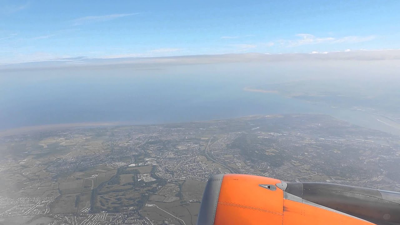 flying from Liverpool passing over wirral onboard - YouTube