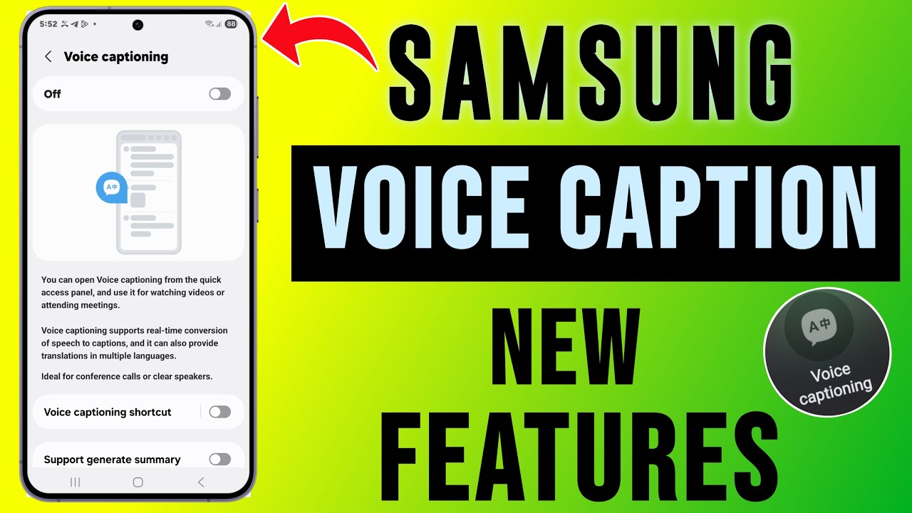 Samsung New Features: Voice Caption in One UI 7 and One UI 8 - YouTube