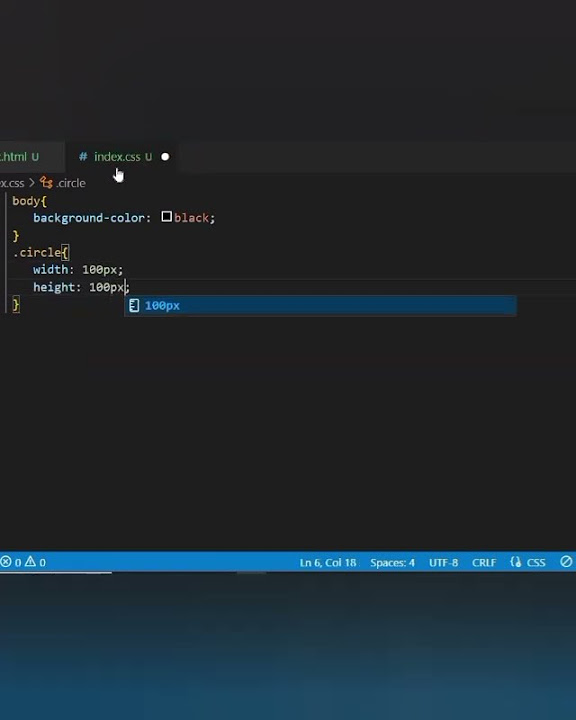 Shorts How To Create Circle In Html Css Html Css Shorts Youtube