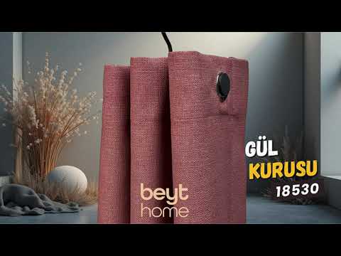 Gül Kurusu Keten Fon Perde - Bohem tarz dekor