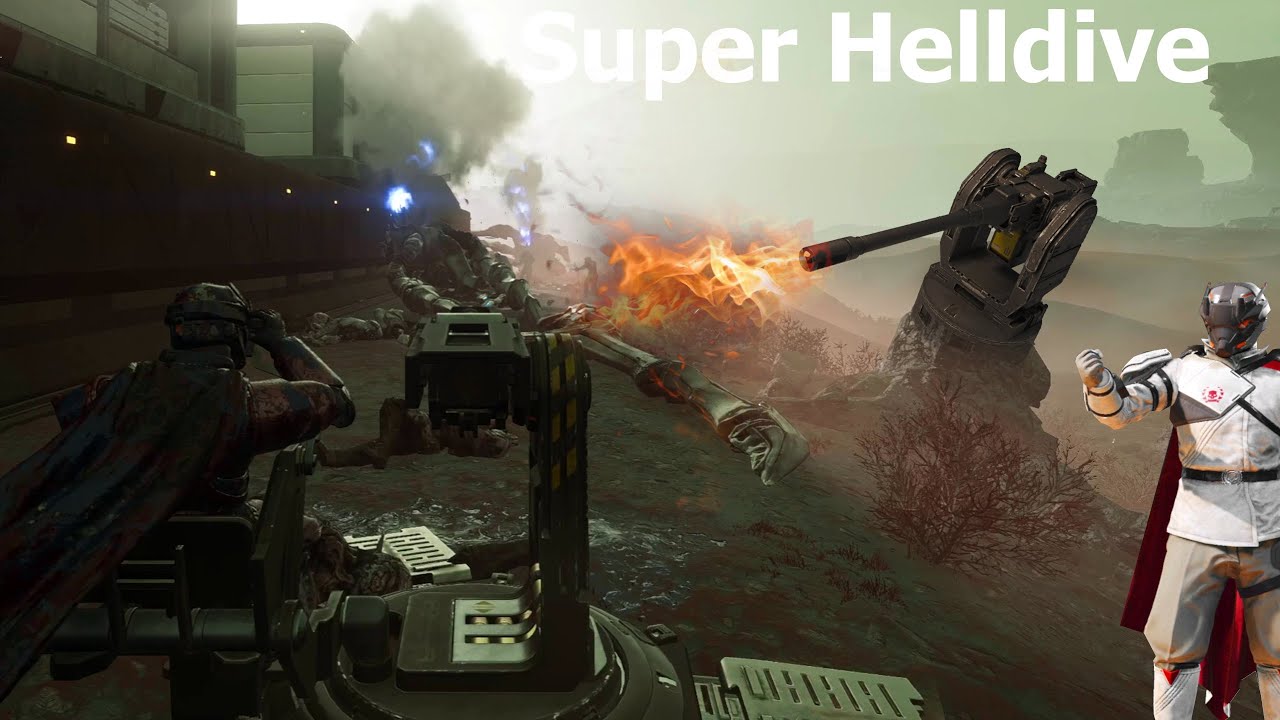 Helldivers 2 Flame Sentry & Anti Tank Emplacement vs Illuminate Super Helldive Solo - YouTube