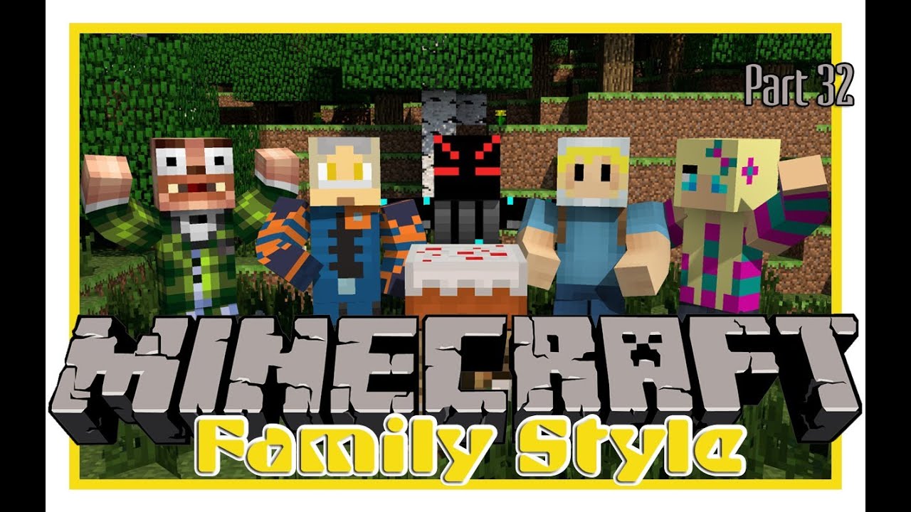 Minecraft Family Style: Building A Barn - YouTube