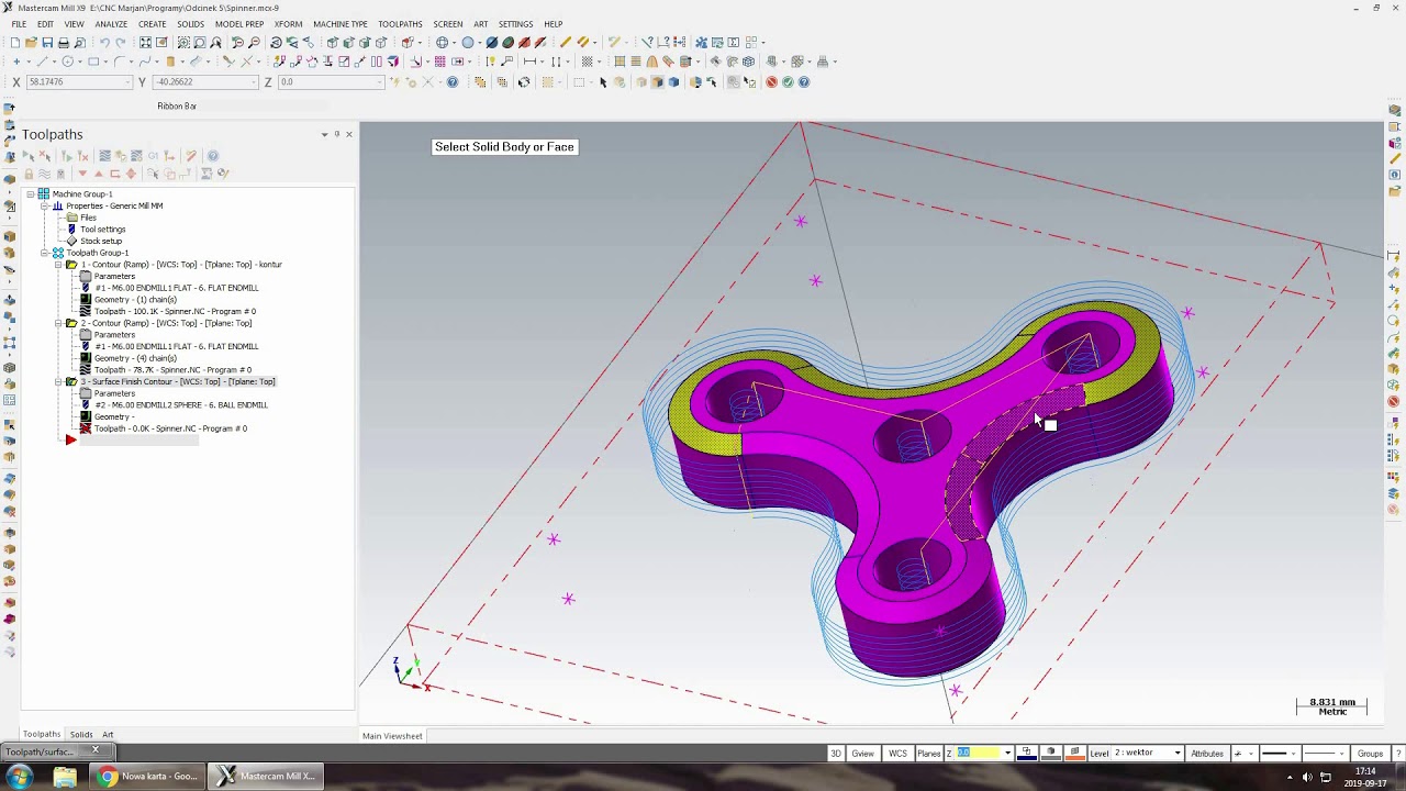 CNC Marjan 5.2 Spinner Program - YouTube