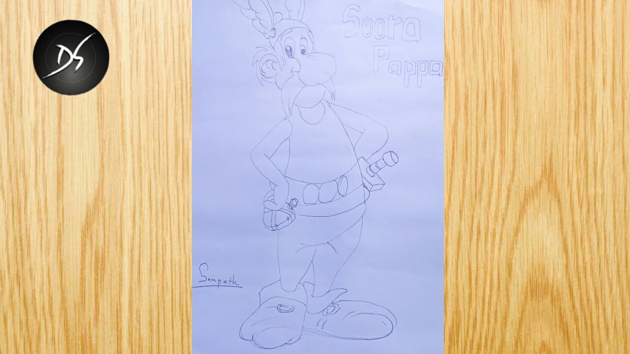 Amazing Pensil Art | DS Pensil Art | How to Draw Soora Pappa | Easy ...