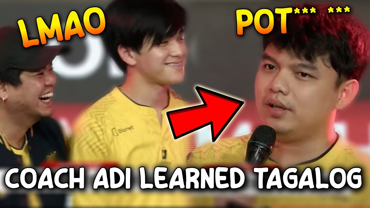 LOL😂 ONIC COACH ADI WAS ABOUT TO SAY THE FILIPINO WORD HE LEARNED ...