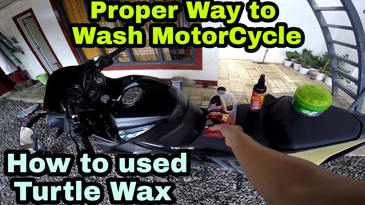 Motorcycle Car Wash The Proper Way l Turtle Wax How to Used + Give ...