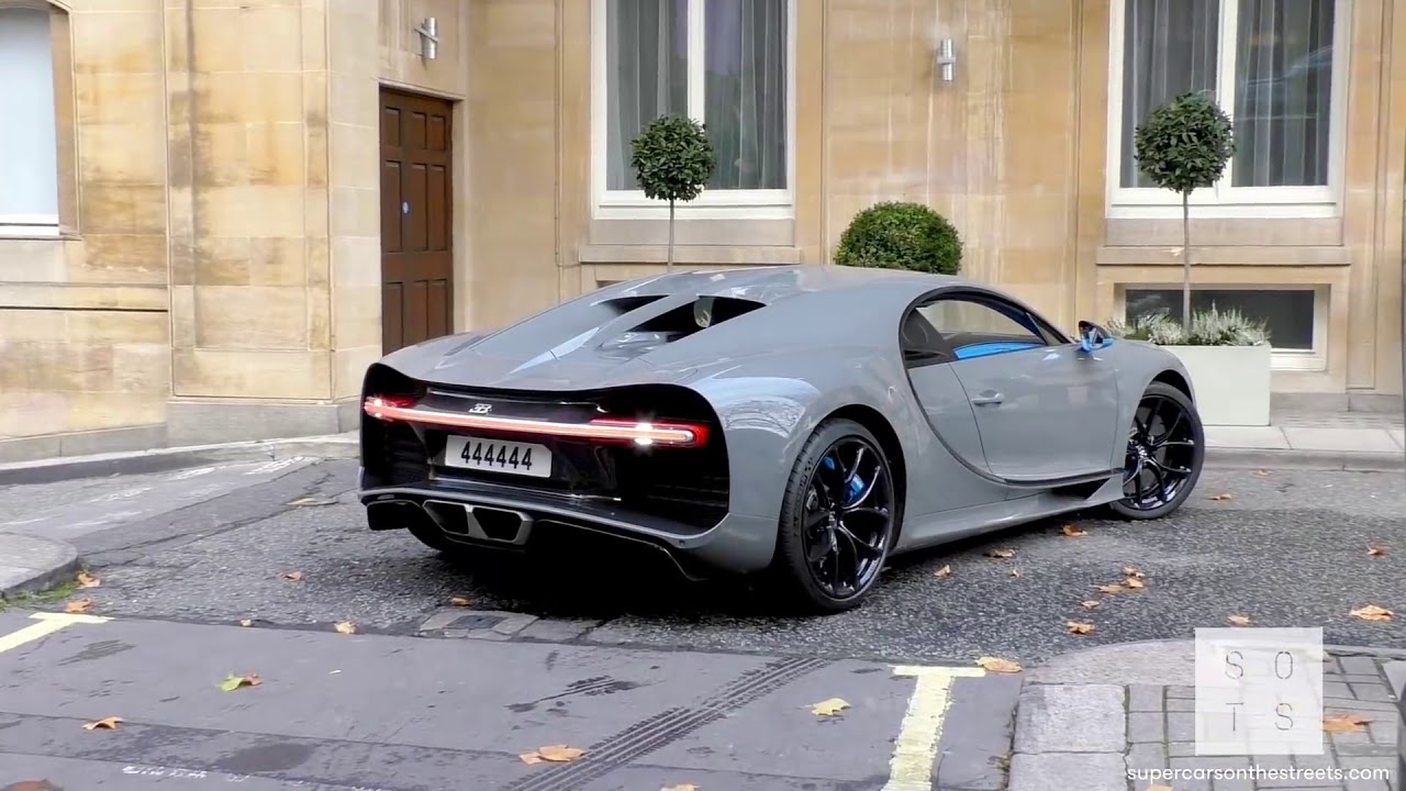 $3Million Nardo Grey Arab Bugatti Chiron arrives in London! 1080p - YouTube