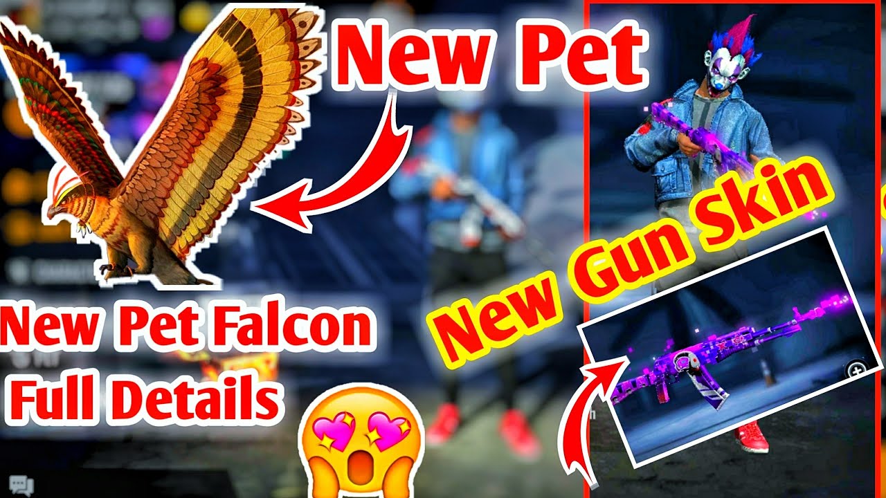 FREE FIRE UPCOMING NEW PET FALCON FULL DETAILS || WEAPON ROYAL NEW GUN ...