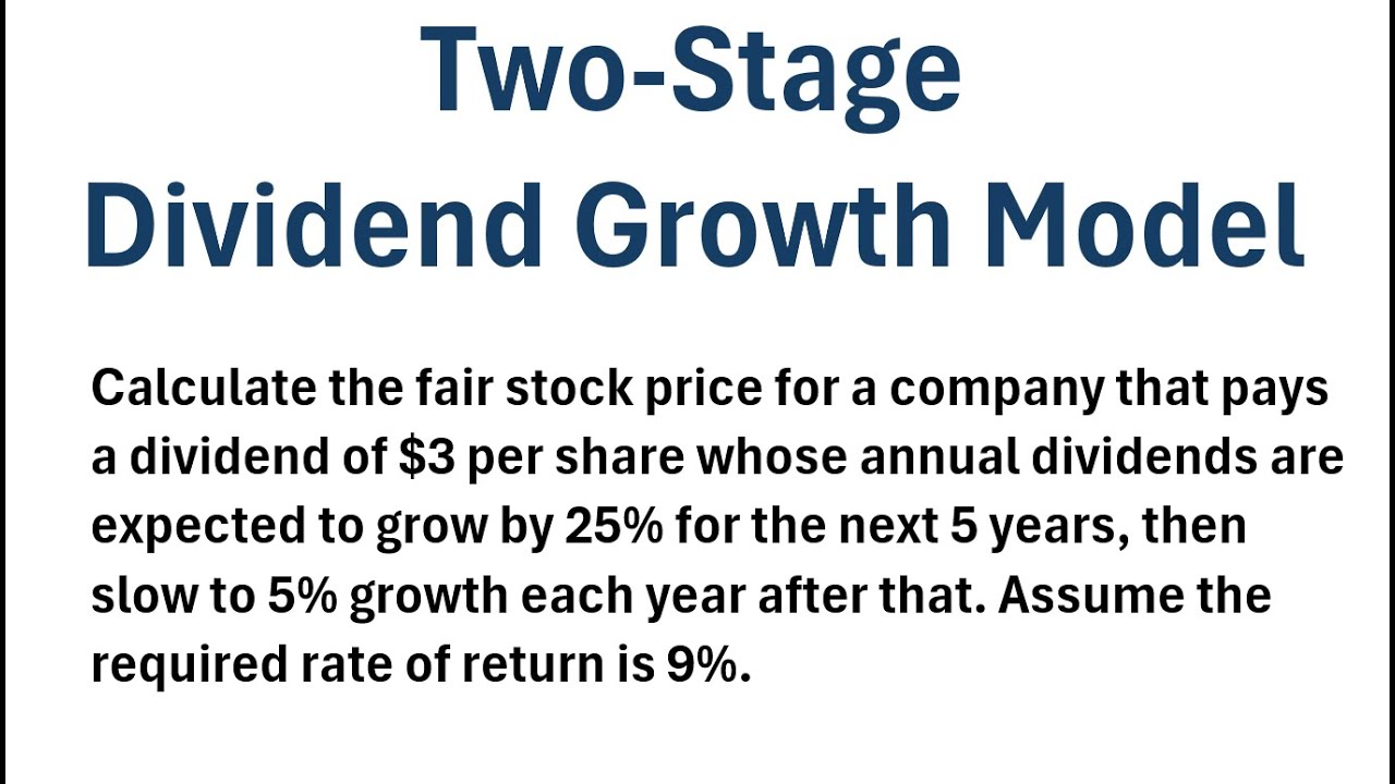 Two-Stage Dividend Growth Model (With Example) - YouTube
