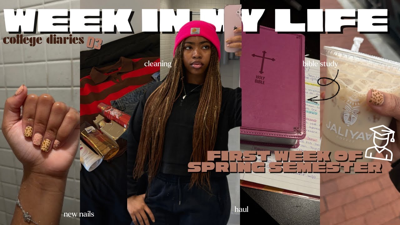 college diaries 003 🦬: first week of spring semester (bible study, ootd ...