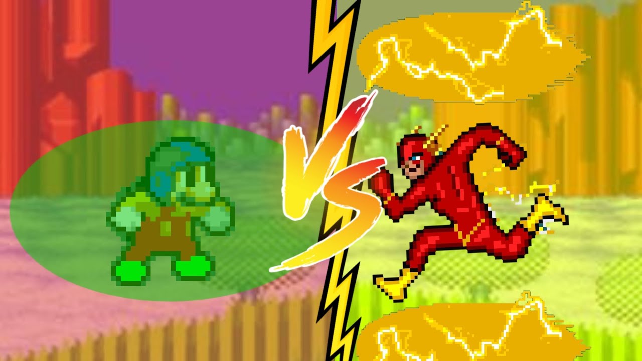 Hammer luiz VS flash (sprite animation) - YouTube