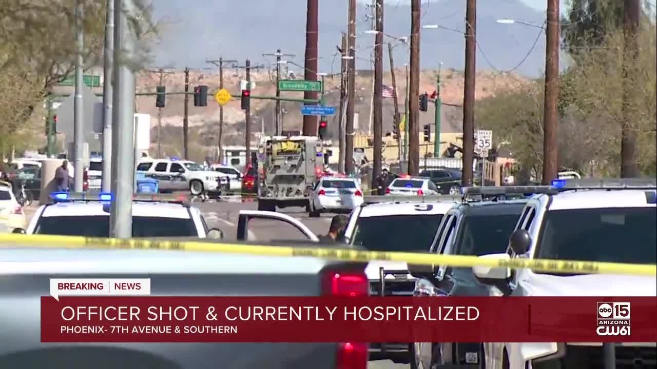 Search continues for suspect after Phoenix officer shot Friday - YouTube