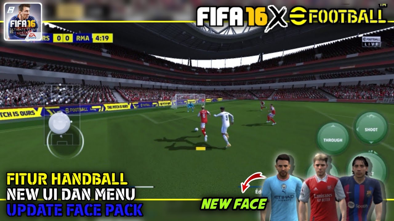 Finally! FIFA 16 MOD EFOOTBALL 2023 update new fitur || fifa 16 mod ...