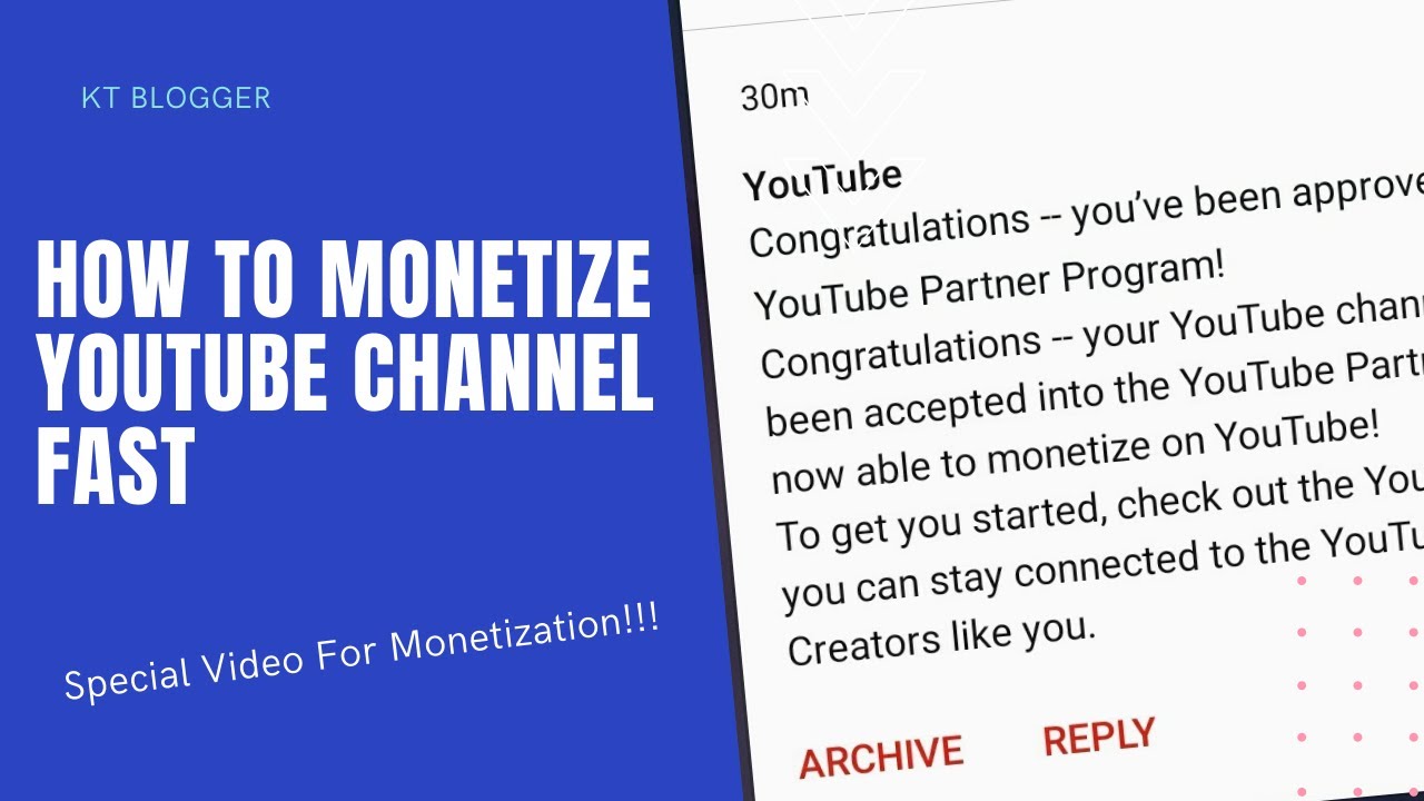 How to Monetize Youtube Channel Fast｜Special Video For You - YouTube