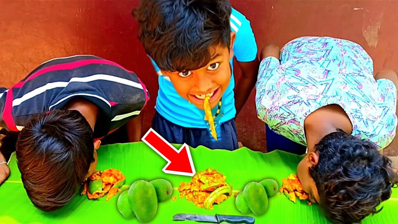🤤👌Boys Green mango pickle Eating challenge🥵🔥മുക്കിൽ മുളകയാൽ തീർന്നു ...