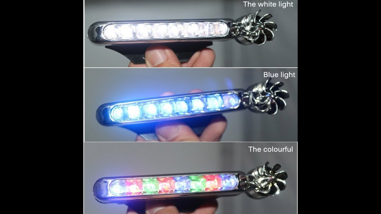 Automatic Wind Power 8 LED Car Light Daylight Headlight Lamp Car ...