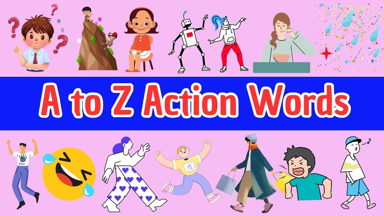 A to Z Action Words for Kids | Learn Simple Verbs with Fun Examples | Tiny Tutors - YouTube