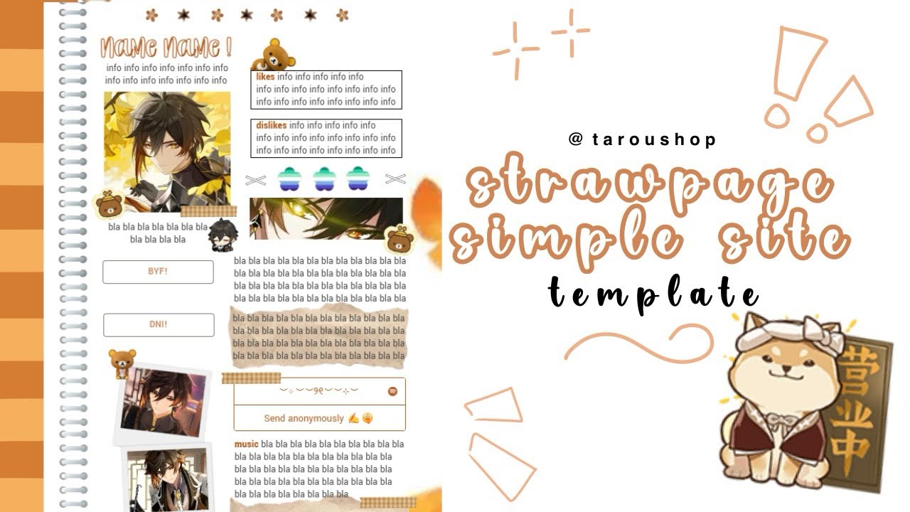 🍢 strawpage simple site template !! - YouTube