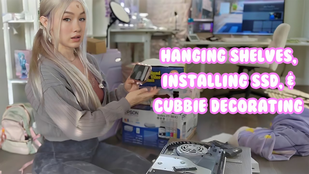 *̥˚ HANGING SHELVES, INSTALLING SSD, CUBBIE DECORATINGGGG**̥˚ ⸜(｡˃ ᵕ ...