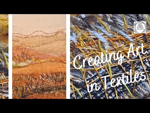 Simple Hand Sewn Stitches with scraps of fabric can create Textile Art easily. - YouTube