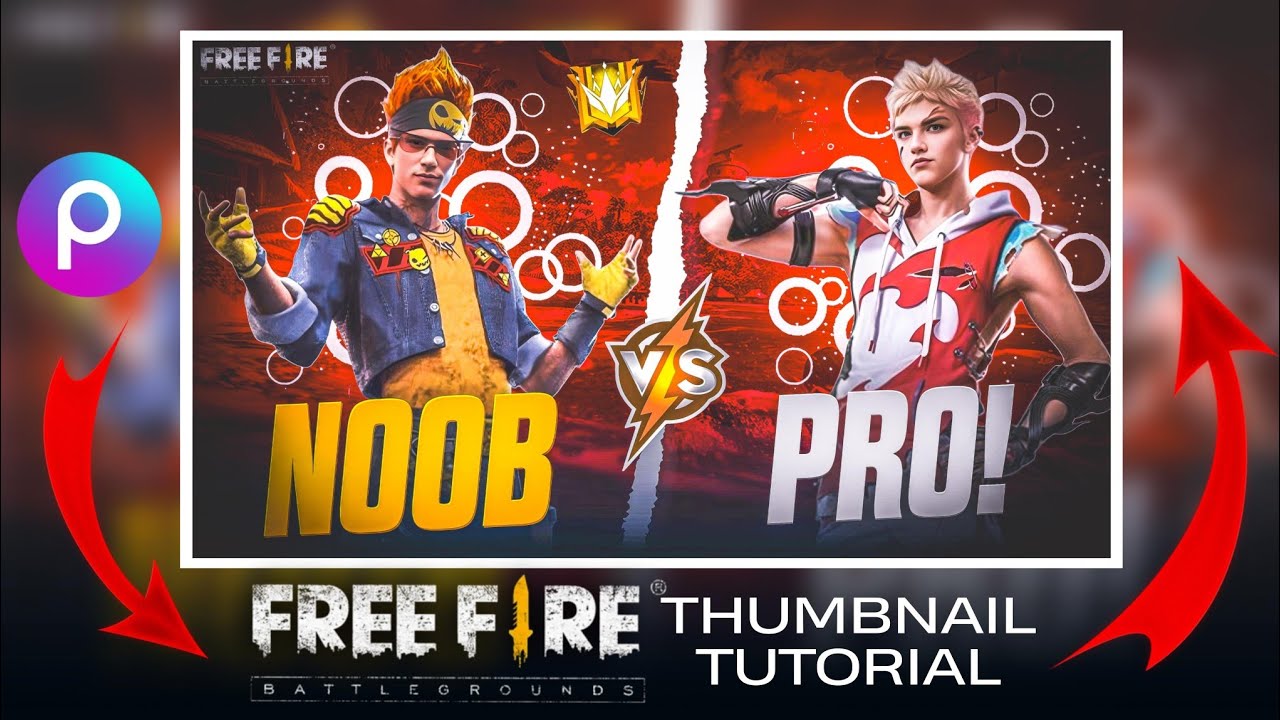 How To Make Free Fire 1V1 Thumbnail In PicsArt 🔥#freefire - YouTube