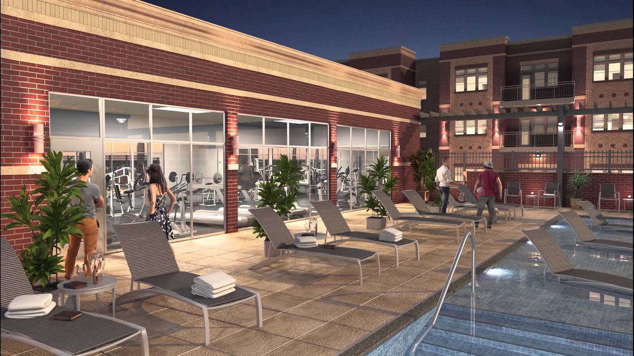 rooftop pool animation - YouTube