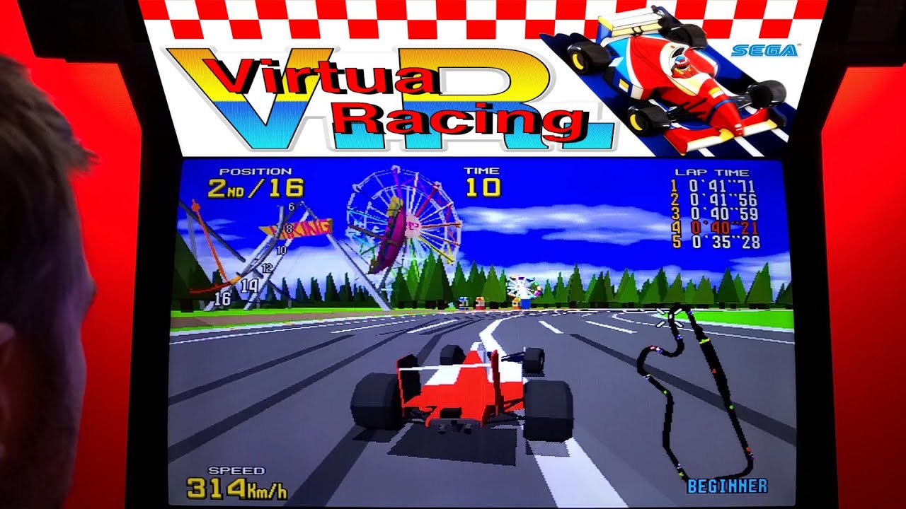 Virtua Racing Arcade Cabinet MAME Gameplay w/ Hypermarquee - YouTube