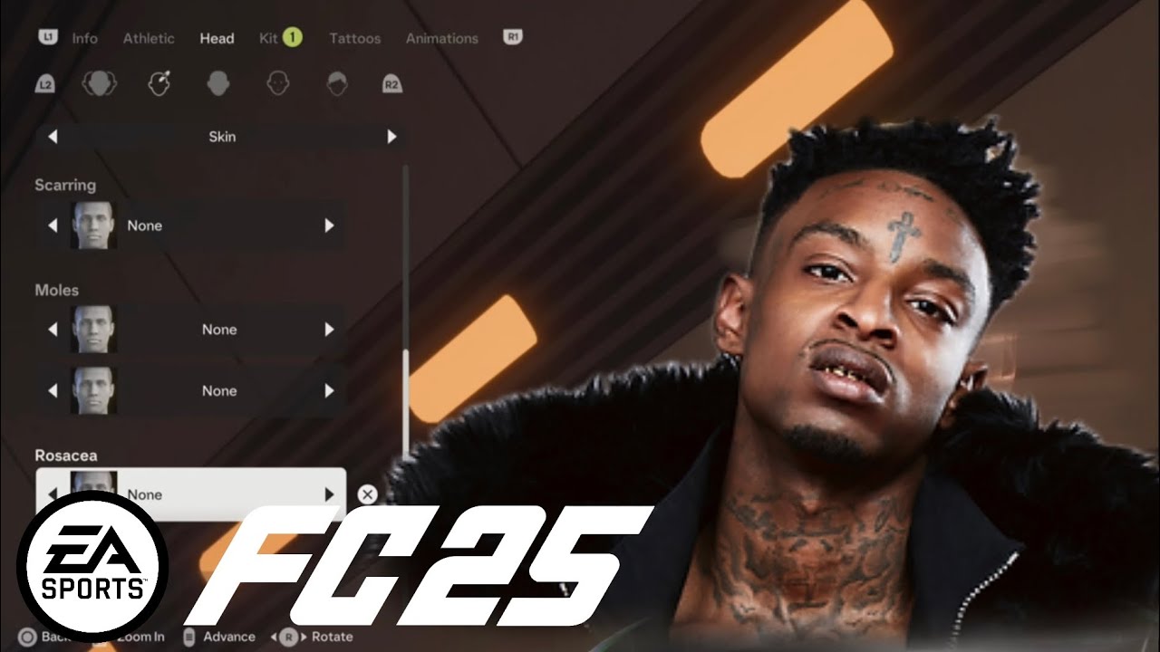 21 SAVAGE | FC 25 Face Customisation Pro Clubs / Career Mode Player ...