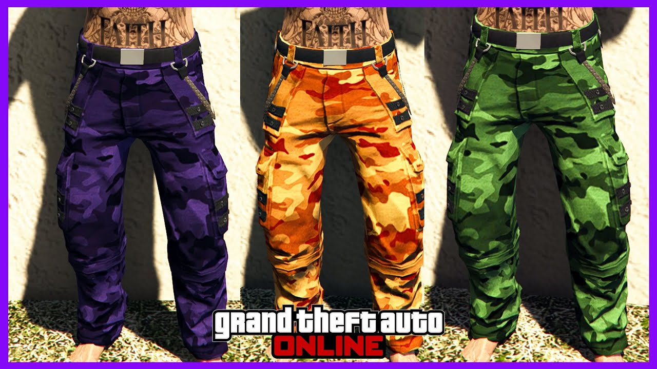 How To Get Modded Cargo Pants in GTA Online (Green, Orange, Purple ...