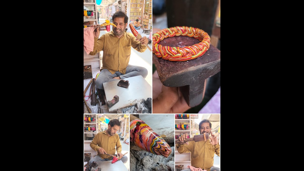 Amazing Lac Bangles Making Process In Jaipur 😮🇮🇳 - YouTube