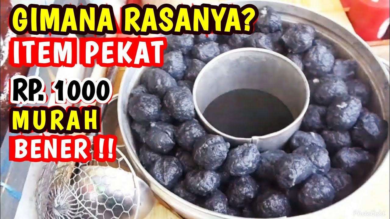 PENTOL HiTAM GRESiK MAS 'R' PASAR nDUKUN Bahannya Arang Bambu | Pentol ...