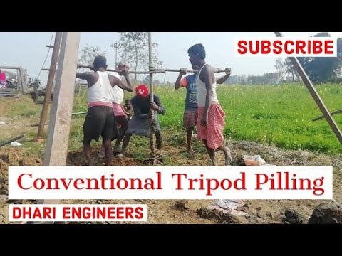 Conventional Tripod Pilings for Building Pile Foundation | DHARI ...