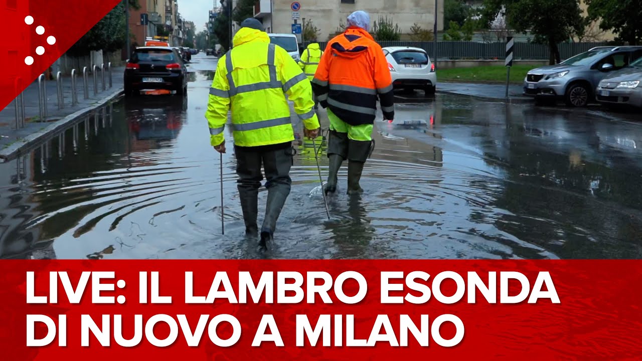 LIVE Nuova esondazione del fiume Lambro nella zona sud-est di Milano ...