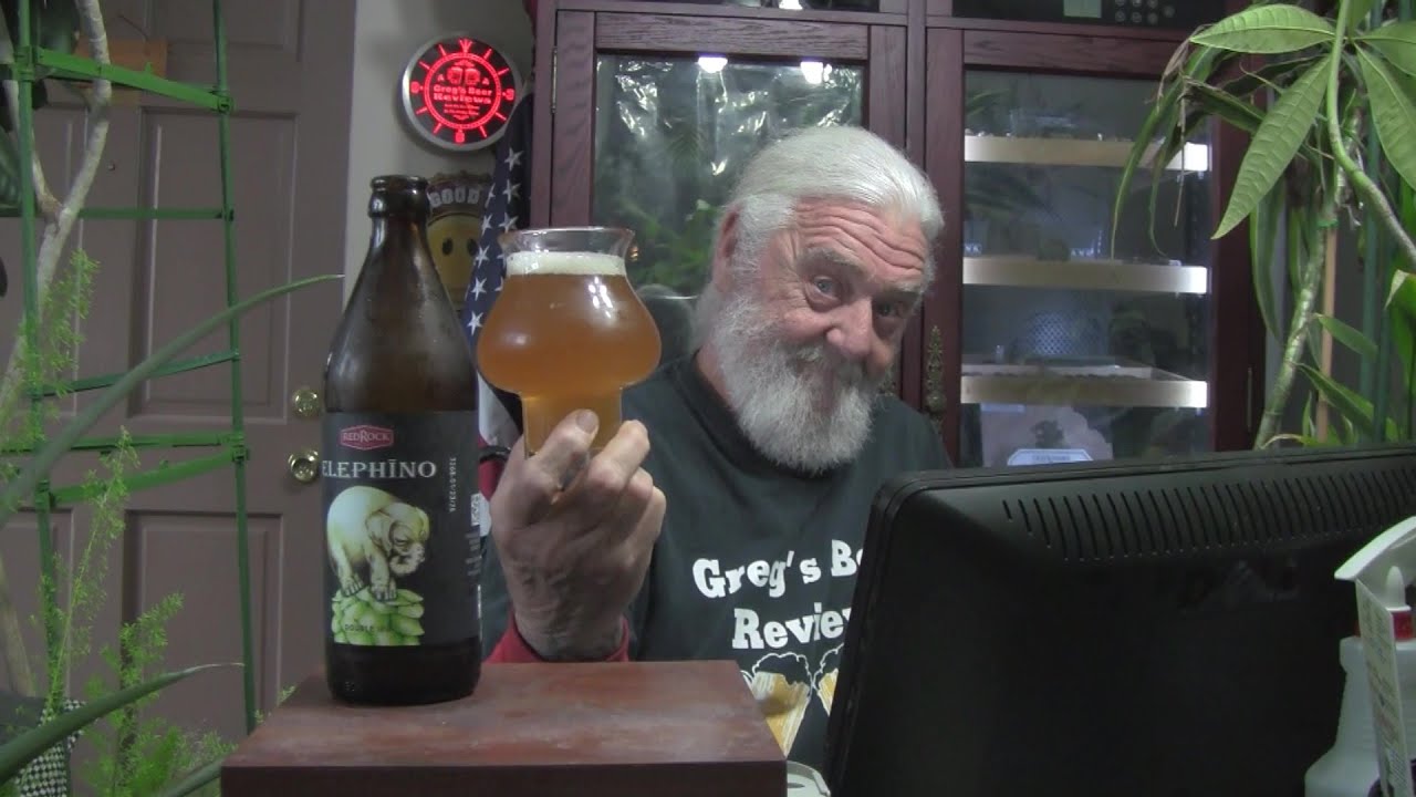 Beer Review # 4722 Red Rock Brewing Co Elephino Double IPA - YouTube